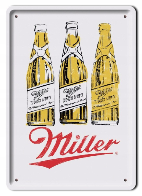 PIWO MILLER METALOWY SZYLD PLAKAT RETRO #07814 | SzyldBaza.pl